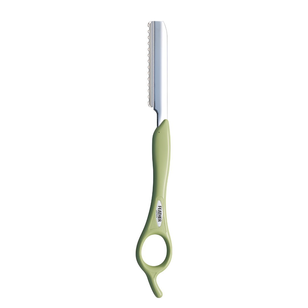 Feather Precision Cutting & Styling Razor Matcha Green – Beautopia Hair ...