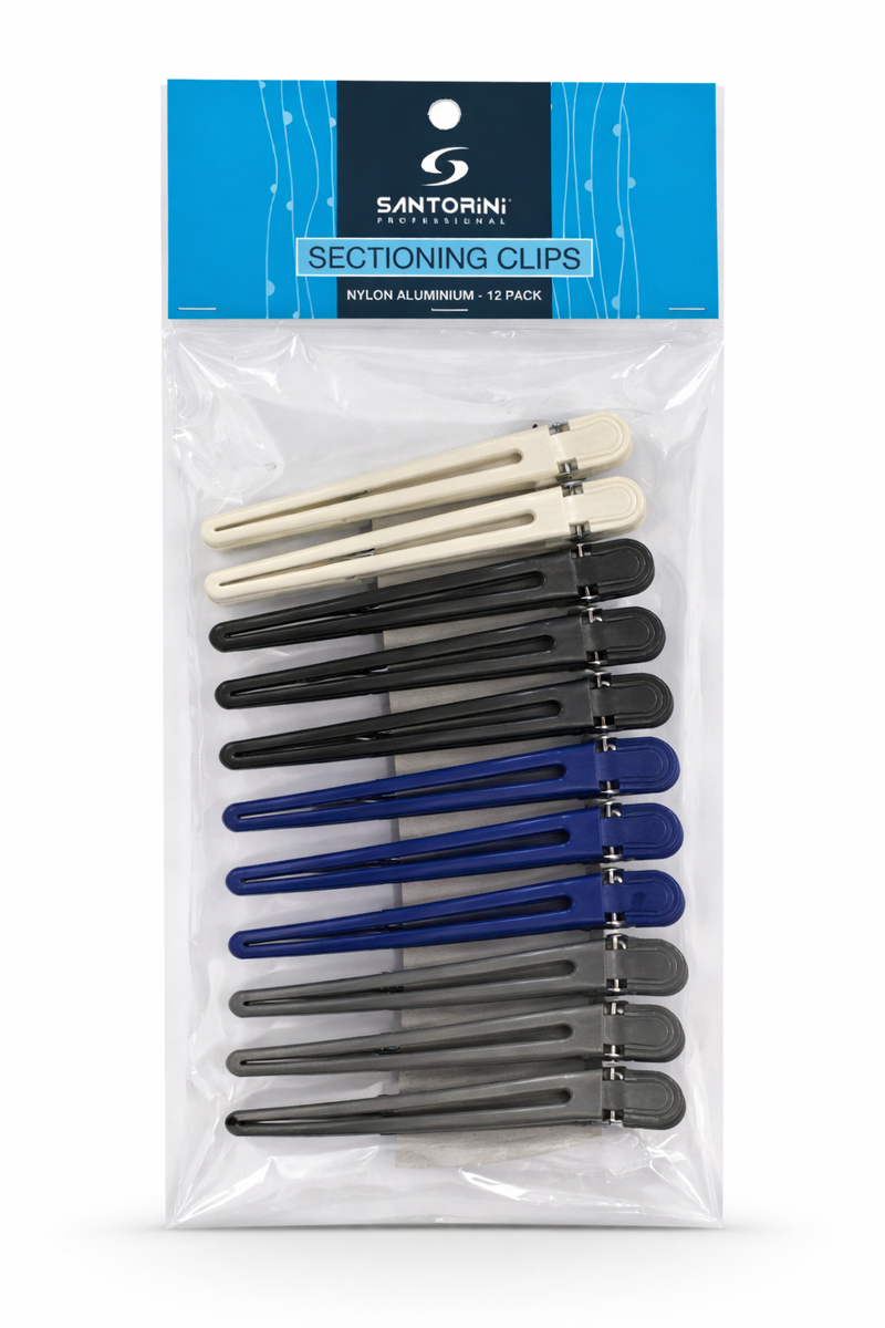Santorini Nylon Aluminium Sectioning Clips 12pk Multi – Beautopia Hair ...