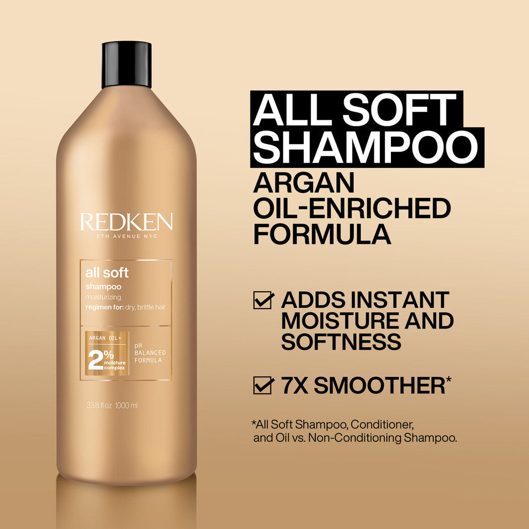 Redken All Soft Shampoo 1 Litre – Beautopia Hair & Beauty
