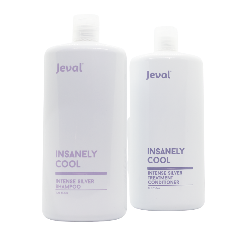 Jeval Insanely Cool Intense Silver Shampoo & Treatment Conditioner 1 l ...