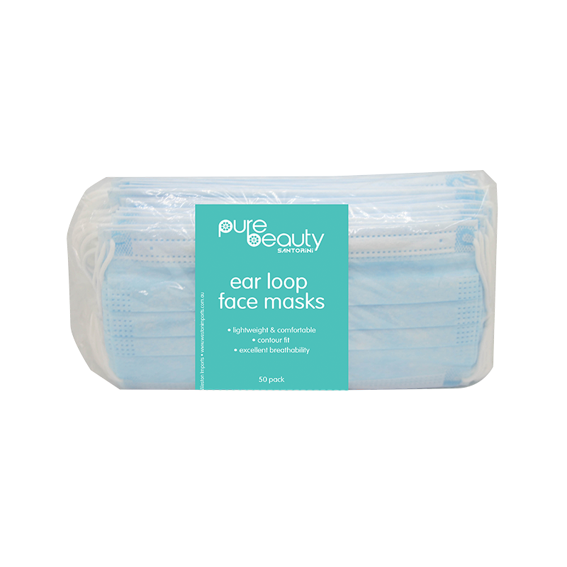 Santorini Pure Beauty Ear Loop Masks 50 pack – Beautopia Hair & Beauty