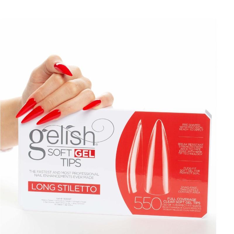 Gelish Soft Gel Tips Long Stiletto – Beautopia Hair & Beauty